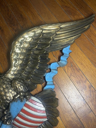 Vintage Syroco Eagle Made In USA 3762 45” X 17” Wall Mounted American ...