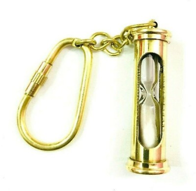 Brass Sand Timer Key Chains / Mini Hourglass Key Rings for everyone | eBay