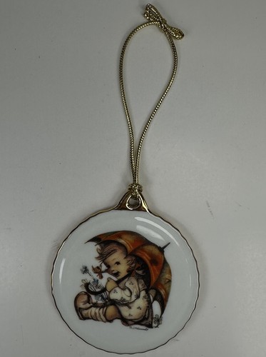 HUMMEL UMBRELLA GIRL 3 INCH PLATE ORNAMENT REUTTER PORZELLAN GERMANY | eBay
