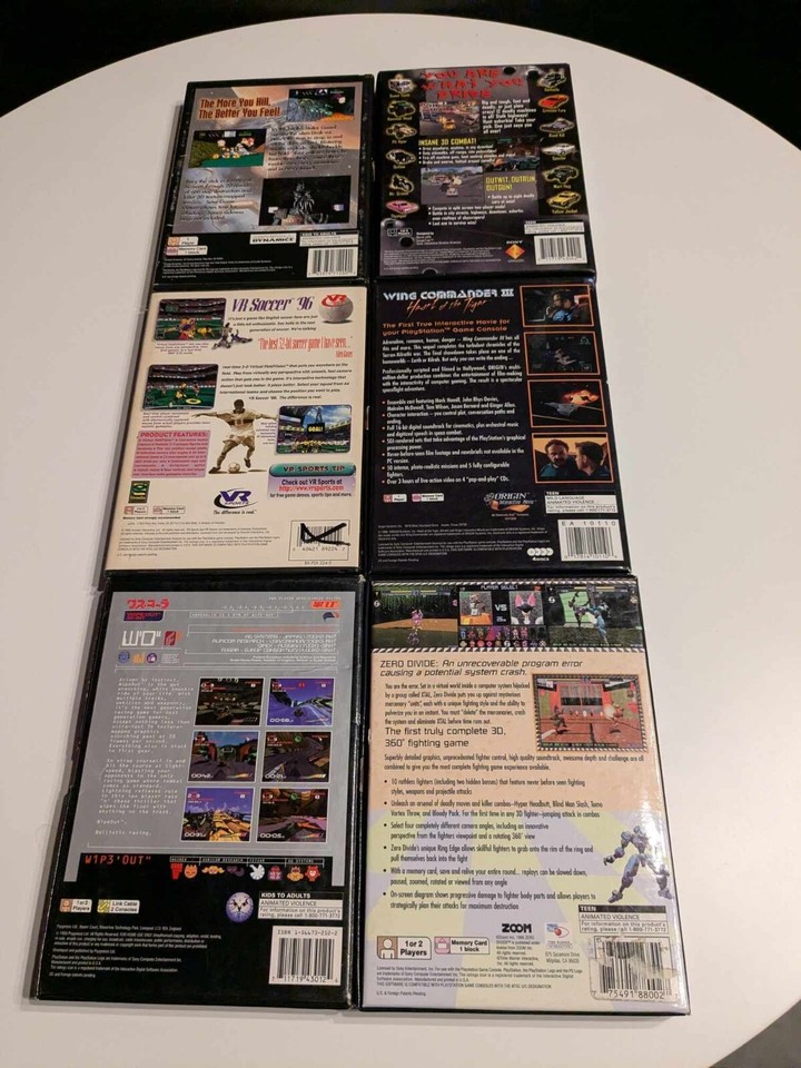 CIB Long Box PSX Lot! Twisted Metal Zero Divide Wing etc Playstation 1 ...