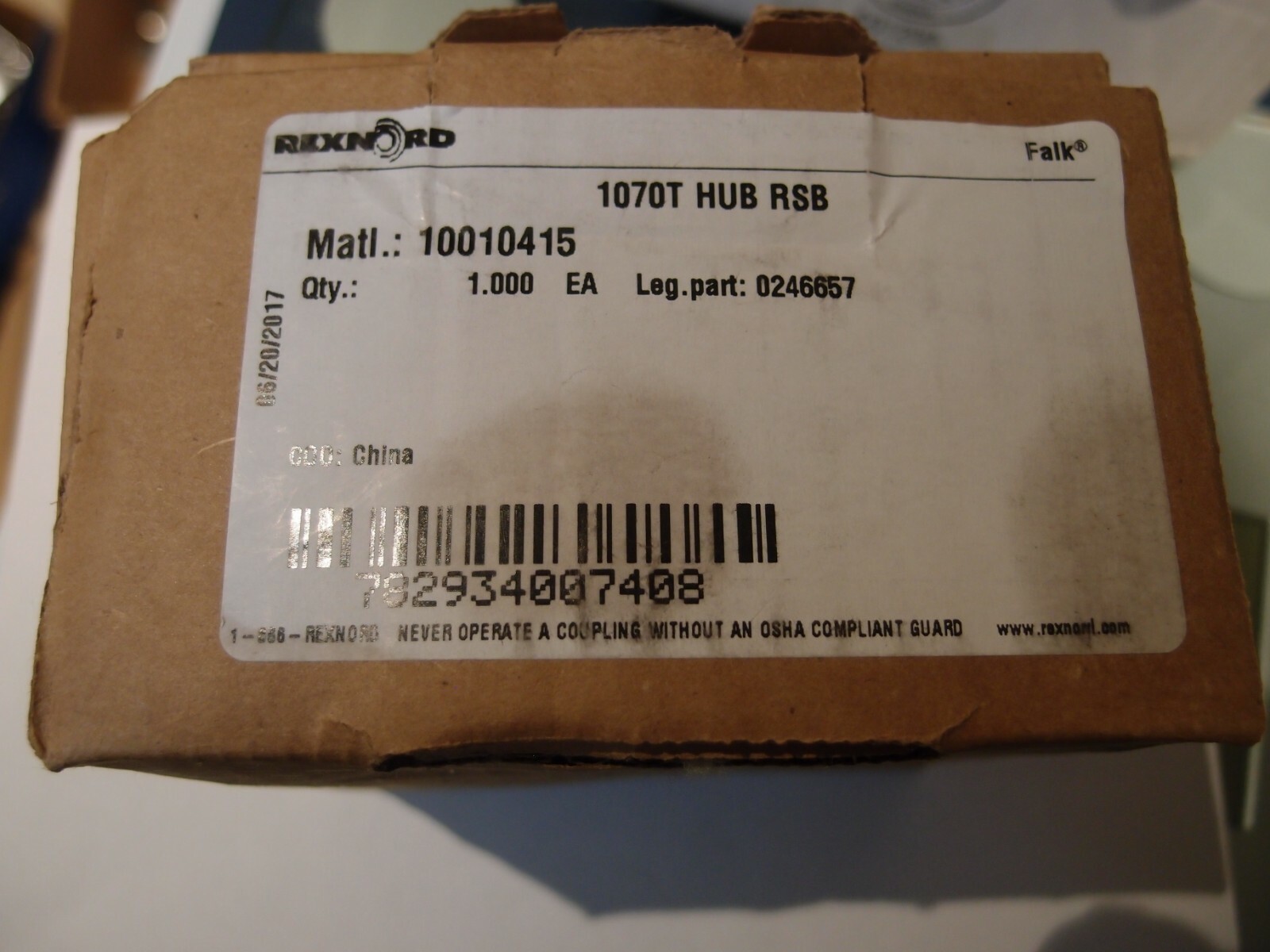 Falk 1070t Hub RSB 0246657 REXNORD Coupling Half for sale online | eBay