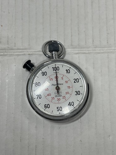 Vintage Meylan Mega Minute Stopwatch Swiss 7 Jewels Timer 1/100 7j ...