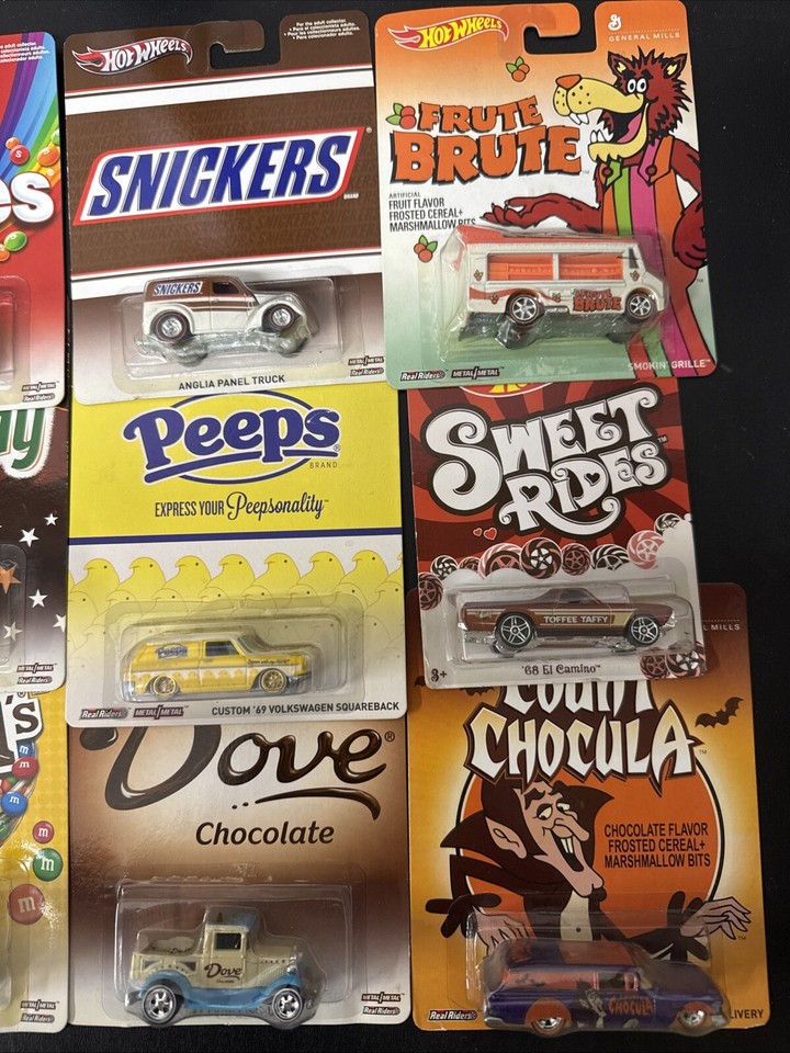 Hot Wheels Pop Culture Mars Candy Lot Of 12 Skittles M&M’s Snickers ...