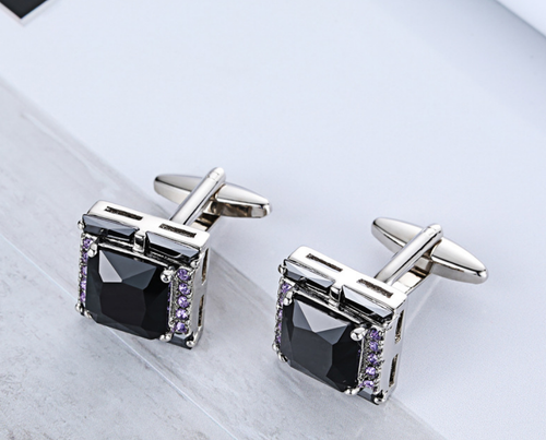 Vintage Men Cufflinks Jewelry Rhinestone Classic Gold Cuff Links Tie ...
