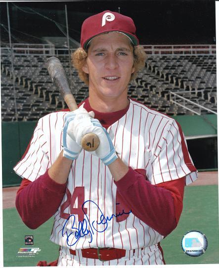 BOBBY DERNIER Autographed Signed 8 x 10 Photo Philadelphia Phillies COA ...