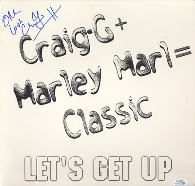 CRAIG G LETS GET UP SIGNED AUTOGRAPH VINYL ALBUM RECORD ACOA RAP HIP ...