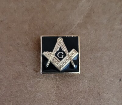 Masonic Square lapel pin Square & Compass with G on Black 3/8 inch | eBay