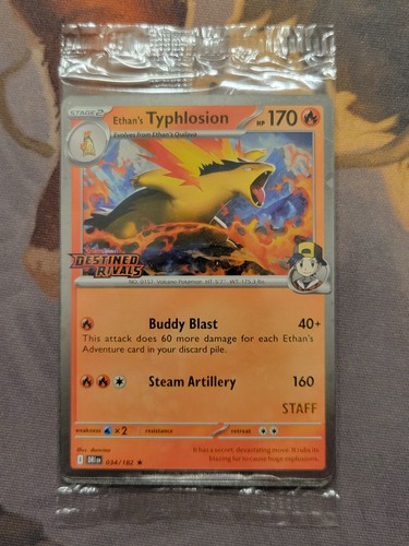 1x Destined Rivals Prerelease STAFF Promo Set (Set of 4) Pokemon ...