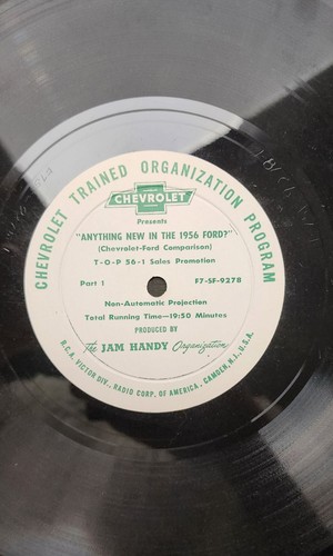 1956 Cheverolet Dealer Training Kit 10" Vinyl Record. | eBay