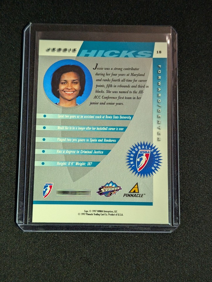 1997 Pinnacle Inside WNBA #18 Jessie Hicks | eBay