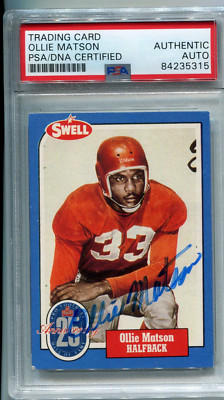 Ollie Matson 1988 Autographed Swell Football Card (PSA) | eBay