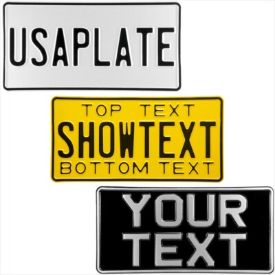 6 Style 12"x6" American USA Import Novelty Pressed metal number show ...
