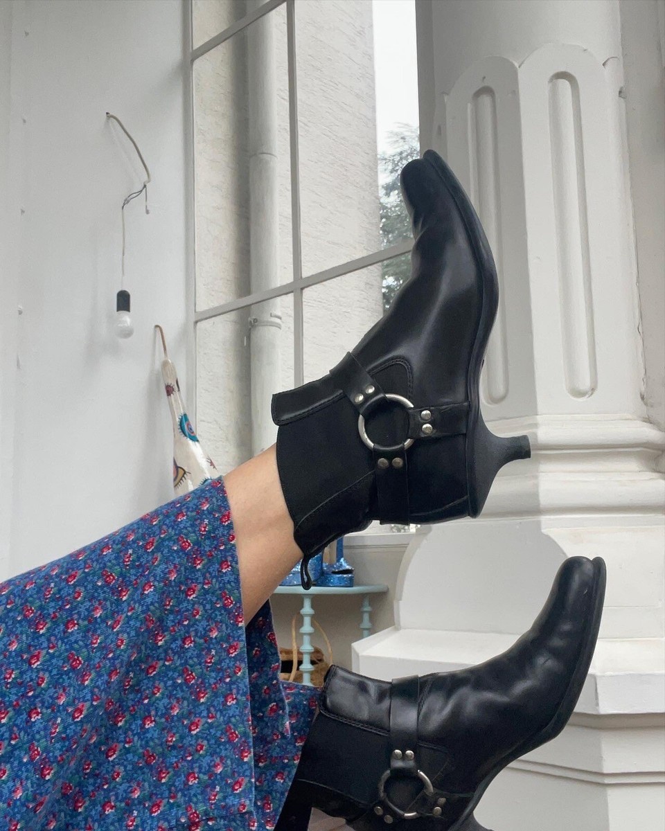 Miu Miu Biker Boots Kitten heels Vintage Y2k | eBay Miu Miu Biker Boots Kitten heels Vintage Y2k | eBay