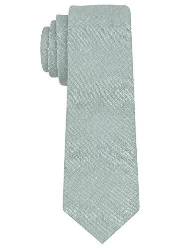 Mens Solid Color Necktie Cotton Neck Tie for Men Regular-3.1" Dusty Sage | eBay