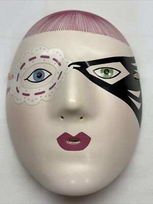 Vintage Masquerade Clay Art Ceramic Mask Wall Hanging Decor Maskerade ...