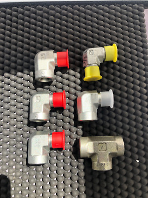 5pc Parker 3/8 CD-S Street Elbows w/ 1pc Parker T Split | New | eBay