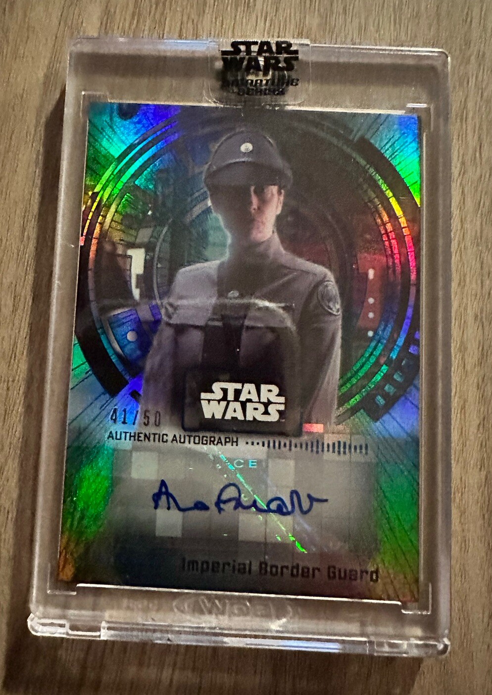 Topps Star Wars Signature Series Anna Francolini As Border Guard Blue ...