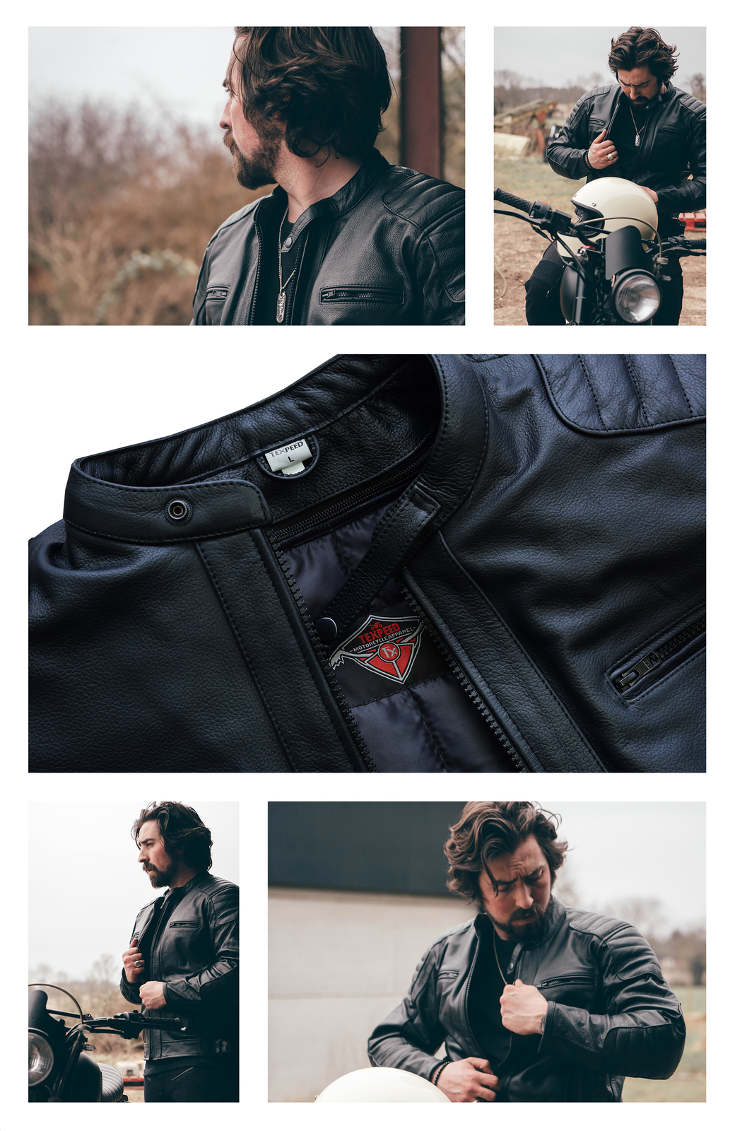 Leather Motorbike Motorcycle Jacket Touring With Genuine CE Armour ...