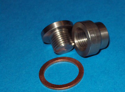 12mm O2 SENSOR bung KIT, STAINLESS STEEL BUNG & STAINLESS STEEL PLUG ...