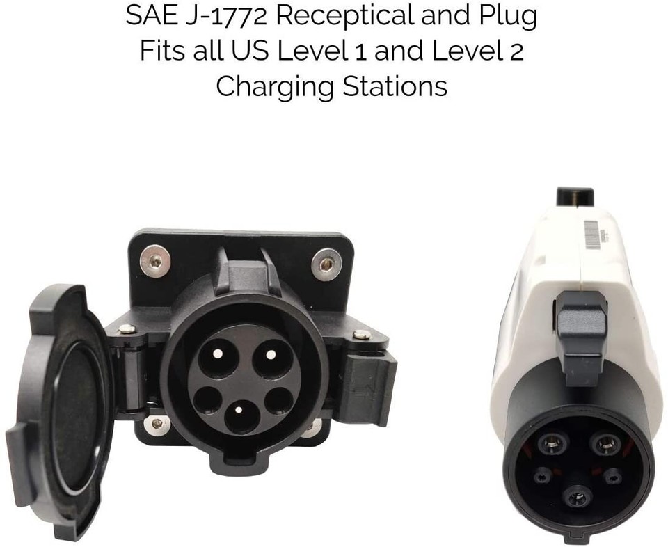 Inteset 20ft 48 Amp J1772 EV Extension Cable, Made in USA for Electric ...