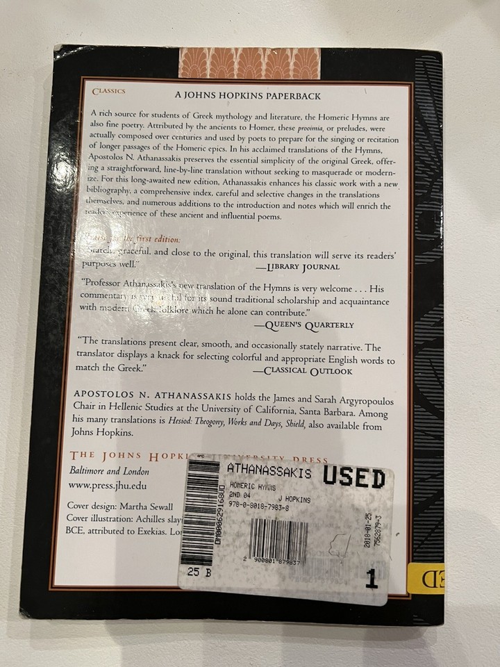 The Homeric Hymns by Homer and Erwin Cook (2004, Trade Paperback, New ...