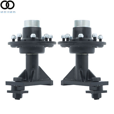 Pair 8×6.5 Lug 8000LBS Shipping Container Wheels Bolt-on Spindle Kit w ...