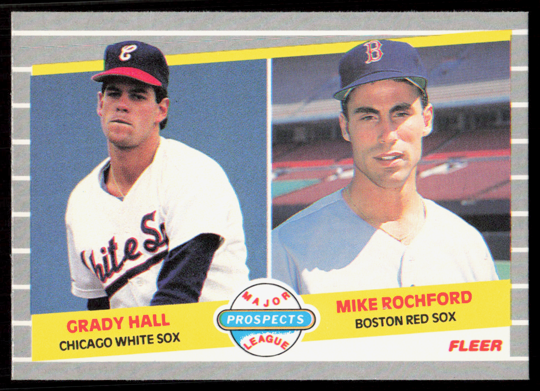 1989 Fleer 650 Grady Hall / Mike Rochford Chicago White Sox / Boston ...
