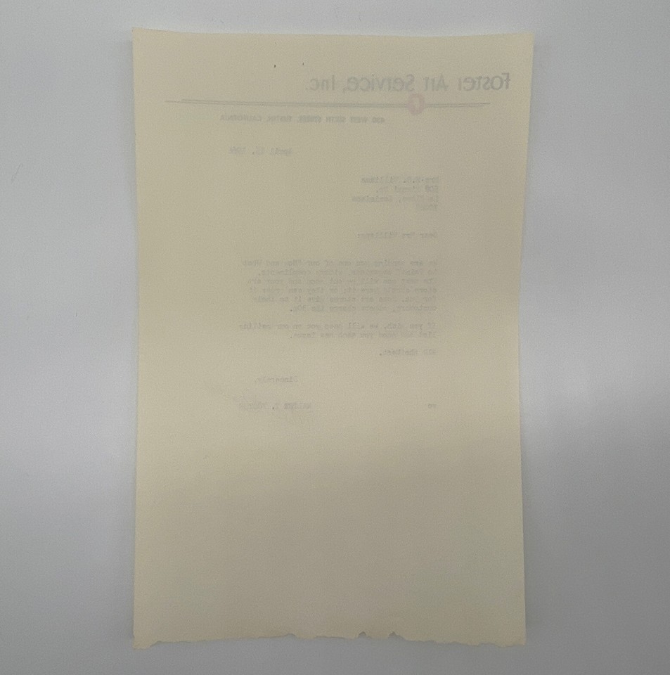 Walter Foster Art Service Rare Hand Signed Letter 1966 Vintage | eBay