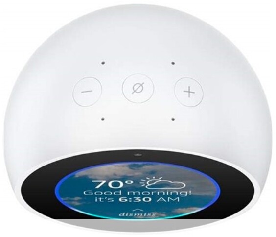 Echo Spot Smart Alarm Clock with Alexa WiFi Bluetooth Model B073SRJD46 ...