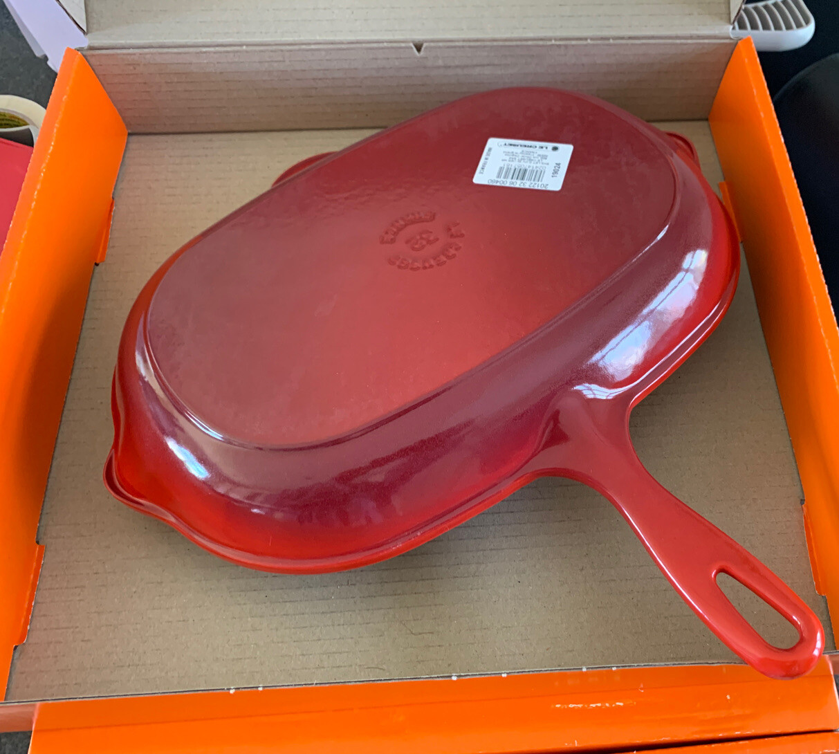 Le Creuset 32cm Cast Iron Oval Oblong Skillet /Griddle / Frying Pan ...