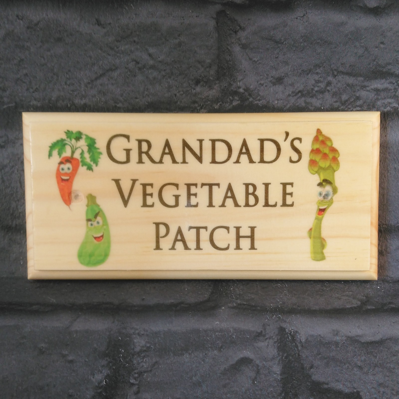 Grandads Vegetable Patch Sign, Dads Allotment Greenhouse Garden Plaque ...