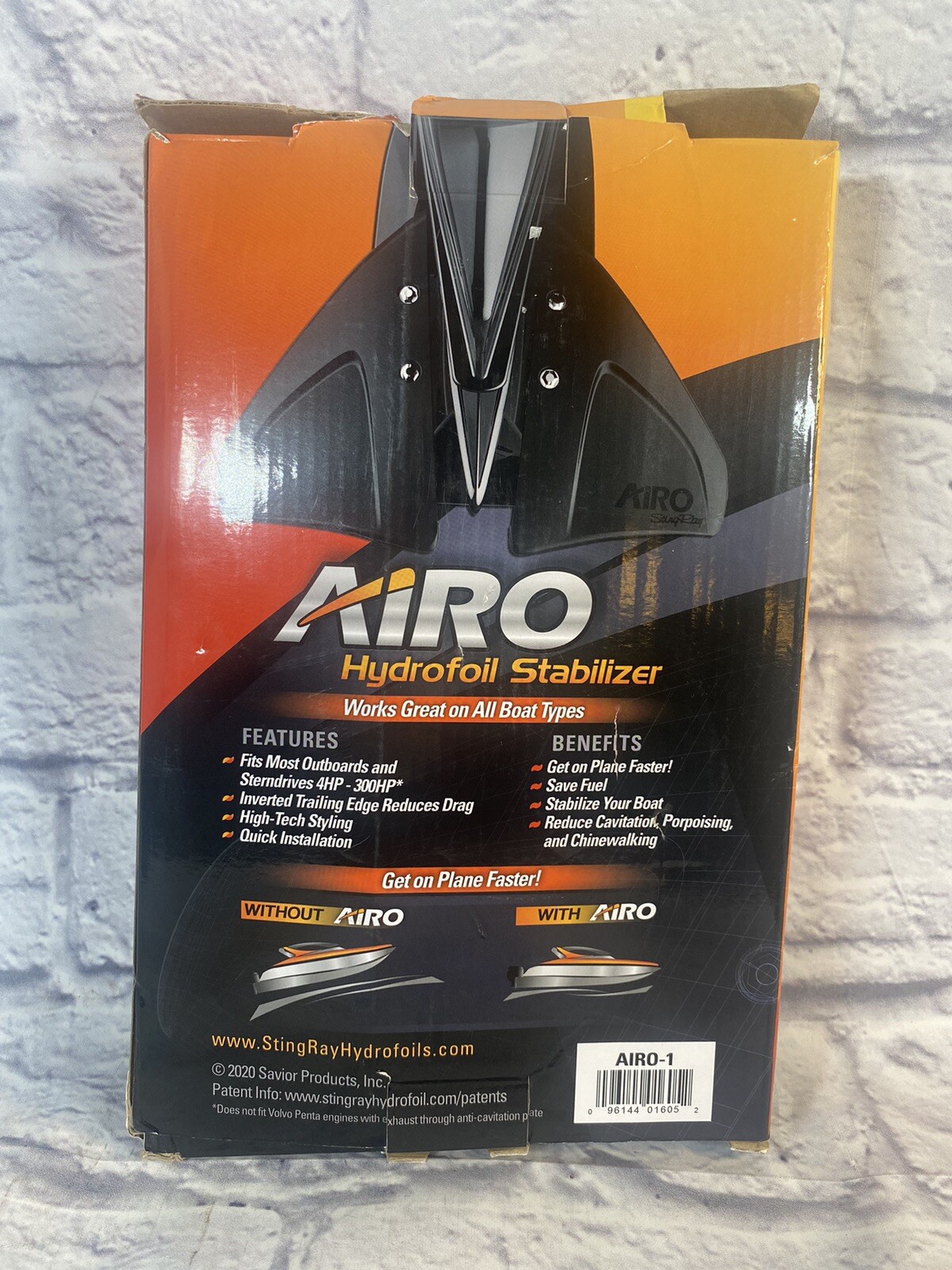 Boat Stabilizer StingRay AIRO-1 AIRO Hydrofoil , Black | eBay