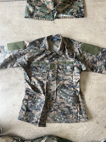USMC MARPAT Trouse Digital Woodland Blouse Jacket Medium Regular. Green ...