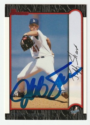 Jeff Shaw Signed 1999 Bowman Card #28 Auto Los Angeles Dodgers ...