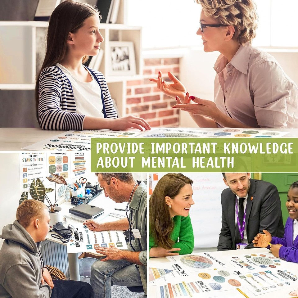 10 Pcs Care Mental Health Posters, Mental Health Matters Poster ...