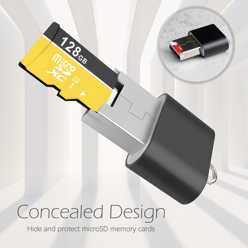 [3 Pack] Card Reader for Android,Micro SD Card to USB Adapter, TF Card ...