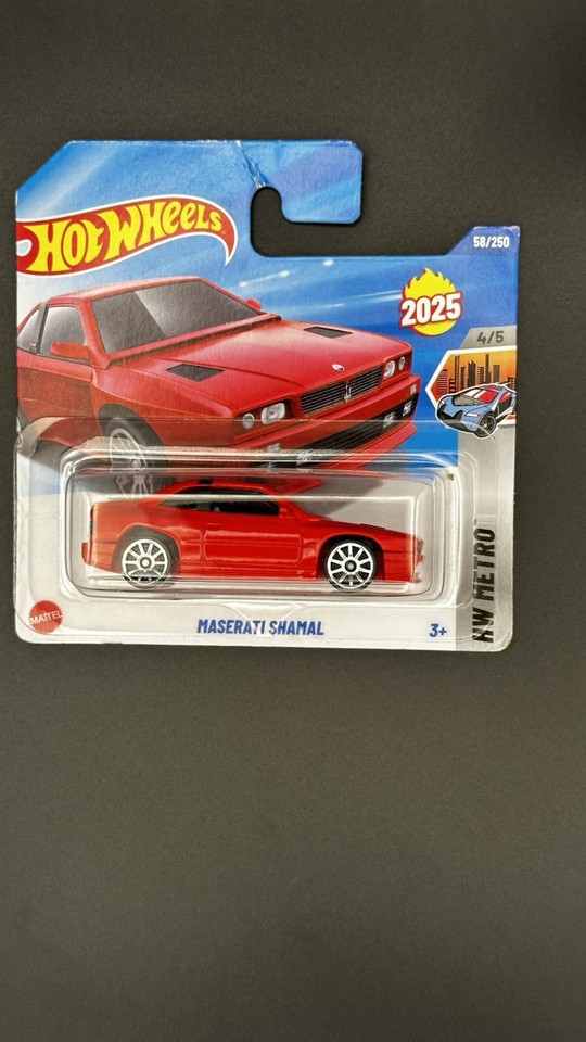 Hot Wheels 2025 HW METRO MASERATI SHAMAL RED 58/250 Short Cond Vary 45 ...