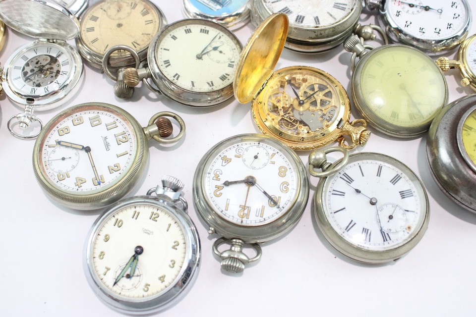 Job Lot Assorted Mechanical Pocket & Stop Watches UNTESTED | eBay UK