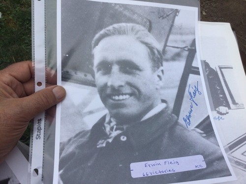 WWII German Pilot Autograph Erwin Fleig 66 Victories No Reserve | eBay