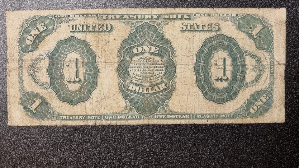 1891 One Dollar $1 Treasury Note Large Size Bill Better Grade #98860 | eBay
