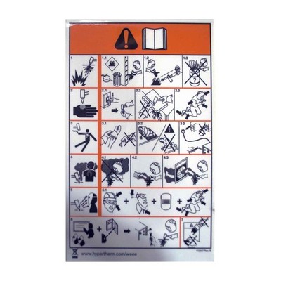 Hypertherm 110647 Label Wordless Warning - Weee | eBay