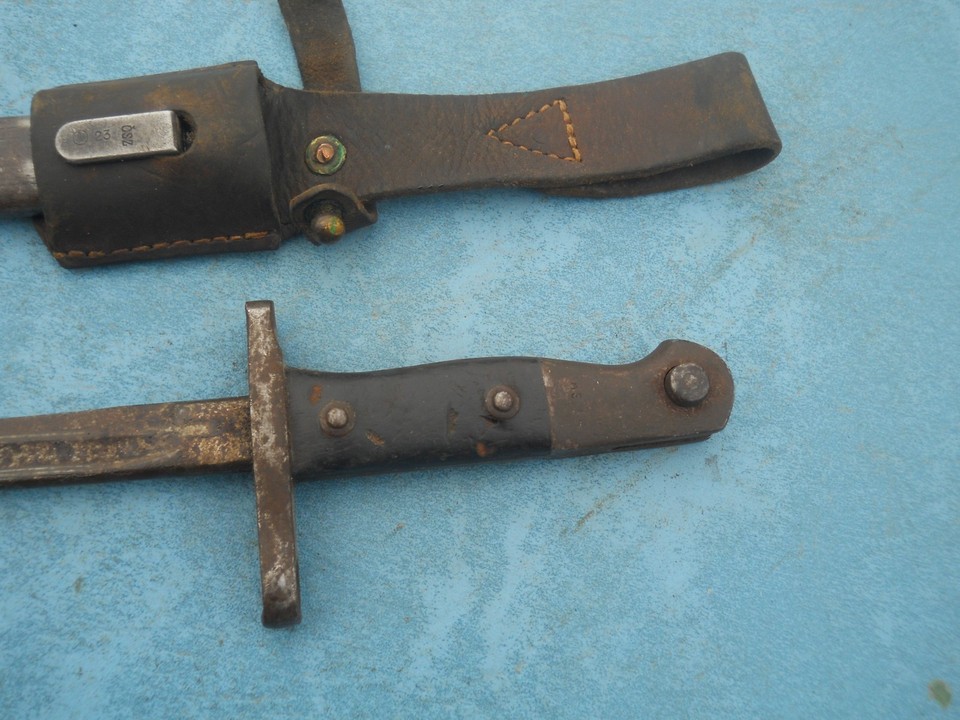 WW1 german M1898 turkish model 1935 mauser M-1 garand bayonet w ...