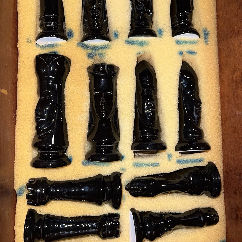Vintage Duncan 32 Piece Glazed Ceramic Chess Set | eBay