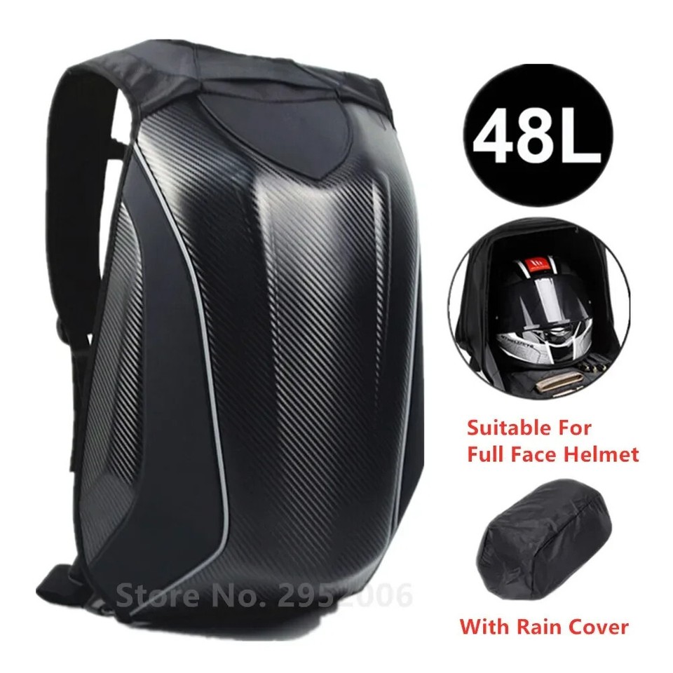 30L/48L Riding Carbon Fiber Motorcycle Backpack Waterproof Hard Shell ...