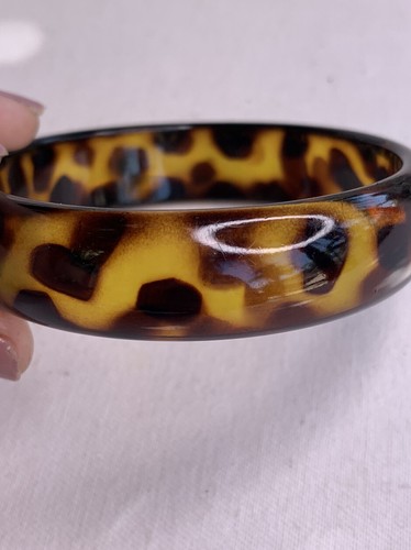 Vintage Faux Tortoise Shell Bangle Bracelet Couture Fashion Jewelry | eBay