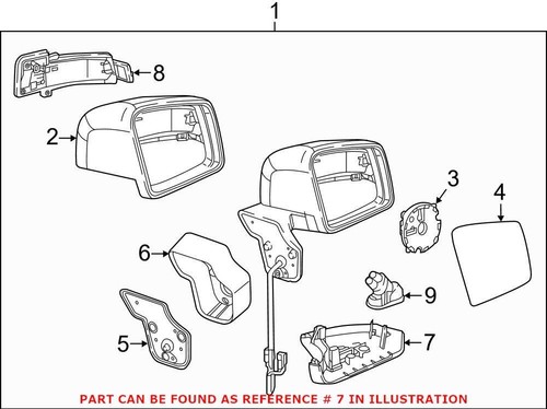Genuine OEM Left Mirror Cover Driver Left Lower for Mercedes 1668100315 ...