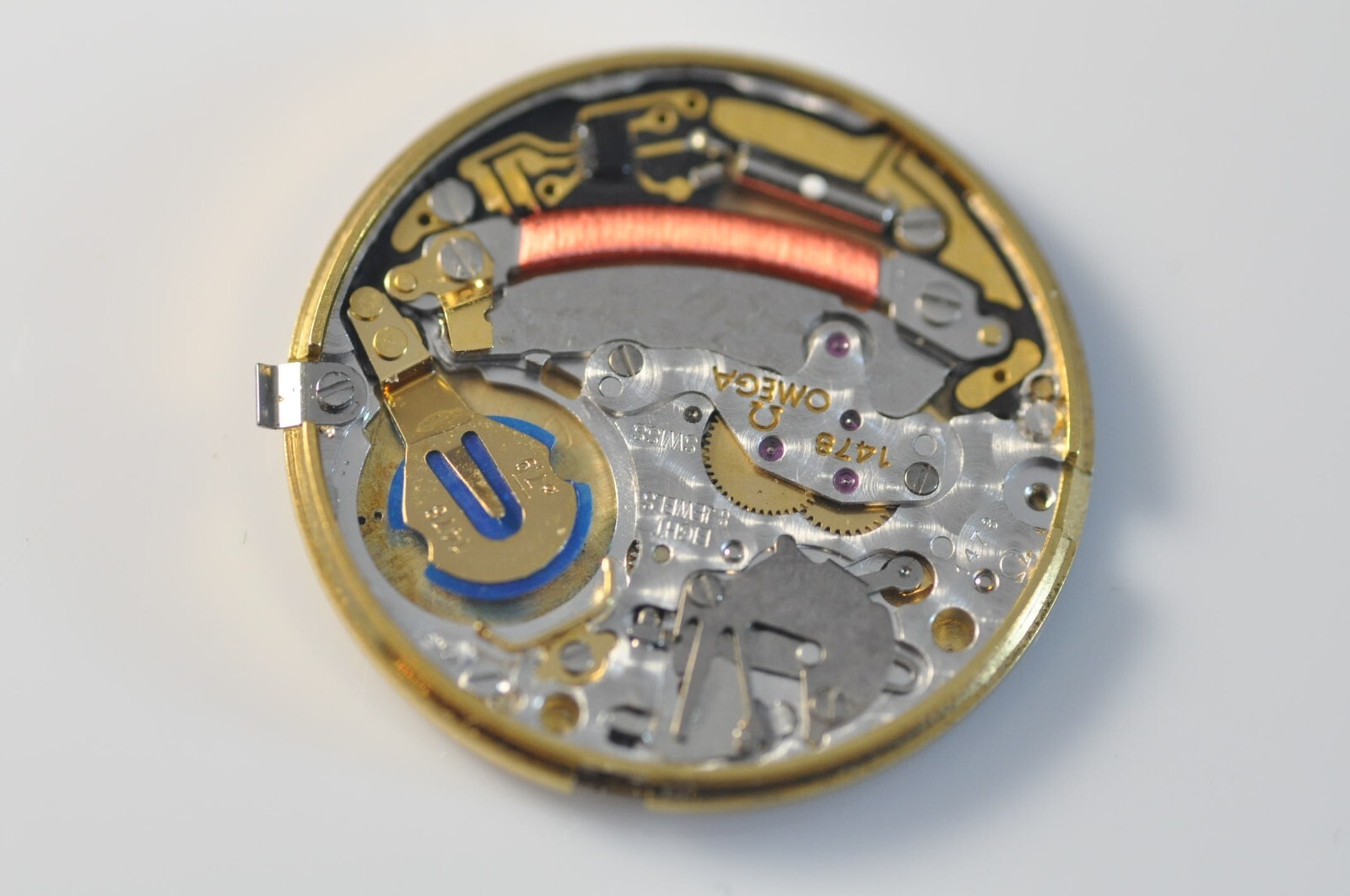 Omega watch Movement cal. 1478 Quartz working conditions runs dial ...