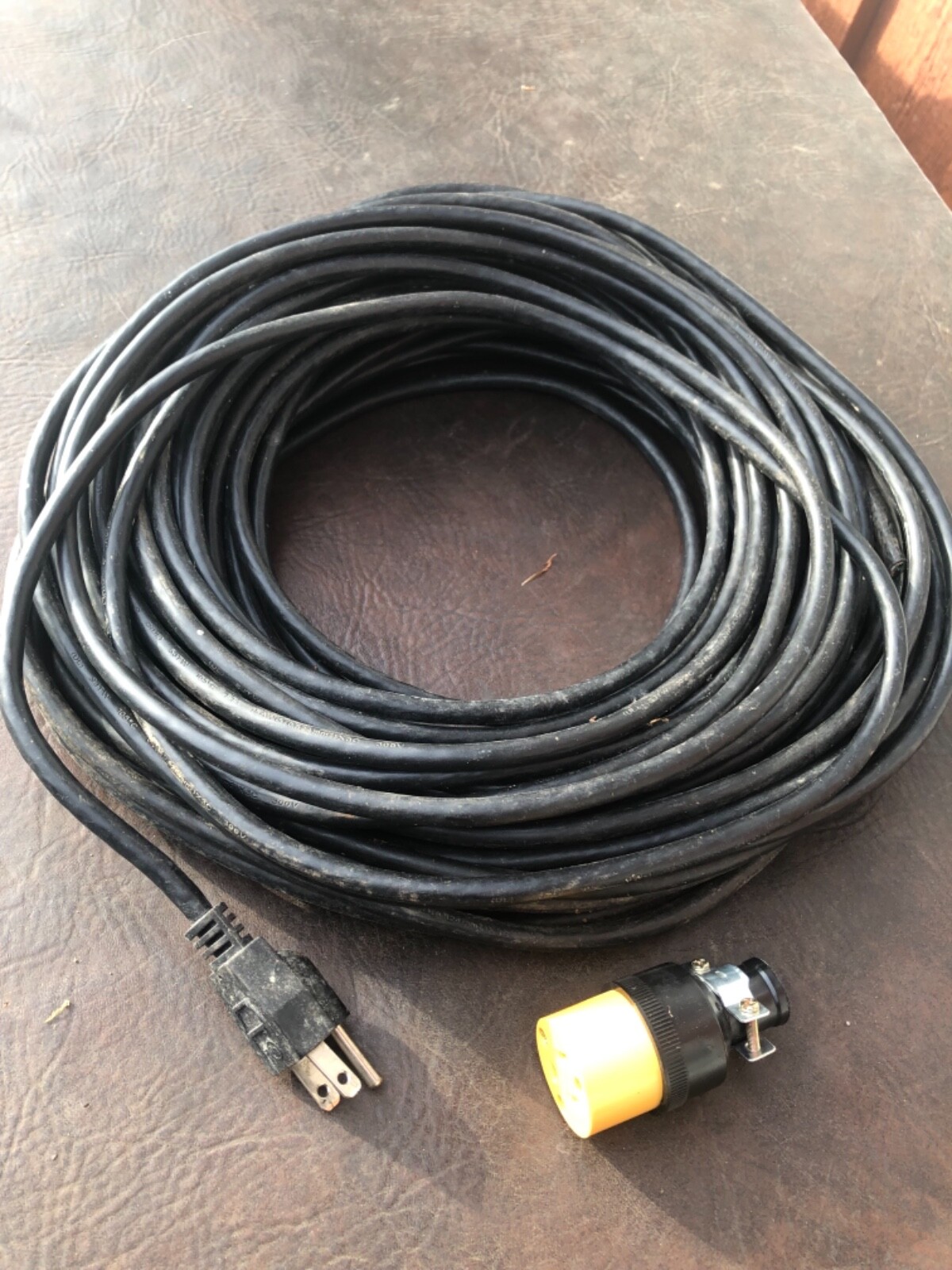 TWO (2) Black Outdoor Extension Cord kits. 115v 3-wire 70, 90, 100ft ...