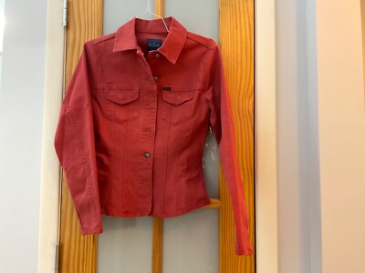 FACONNABLE Women's XS Flap Pocket Canvas Trucker Cropped Moto Jacket ...