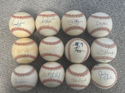 Lot of 12 Signed Autographed Baseballs Jack Clark Doc Gooden Jim Palmer ...